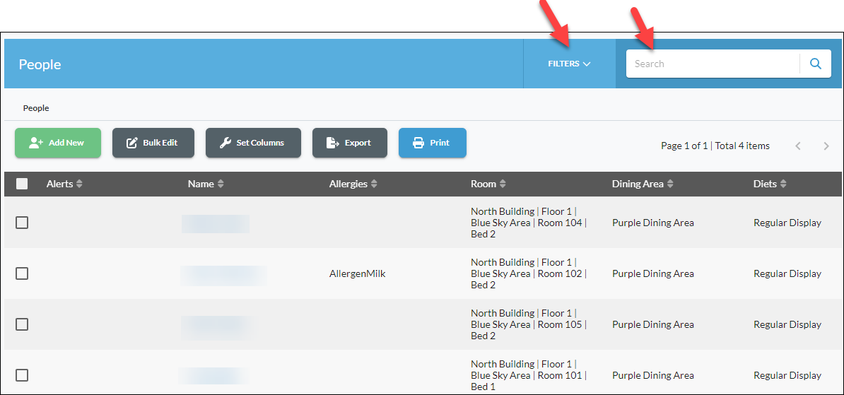 Opening and Customizing Your People List (via the People Listing Screen ...