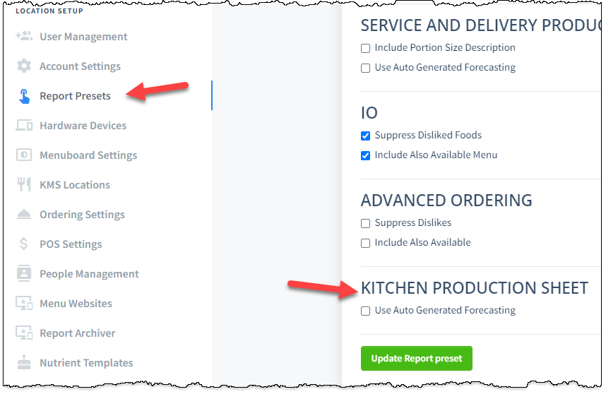The Kitchen Production Sheet in the Touch App – MealSuite