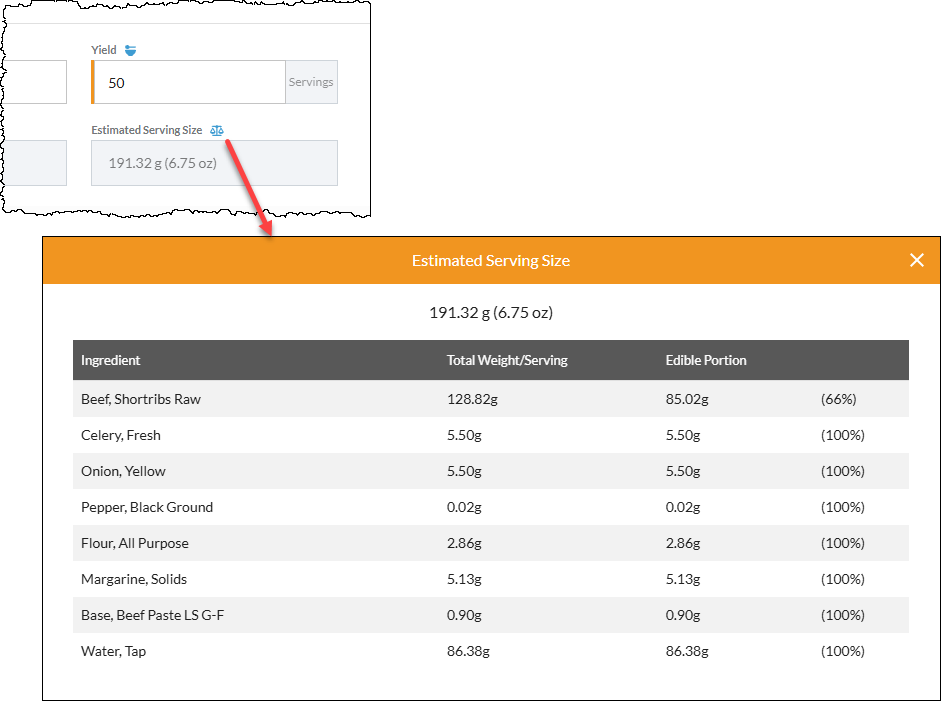 Understanding Estimated Serving Size (ESS) of a Recipe – MealSuite