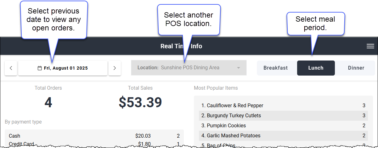 POS - Running the Real Time Info Report (via the POS Manager Module ...