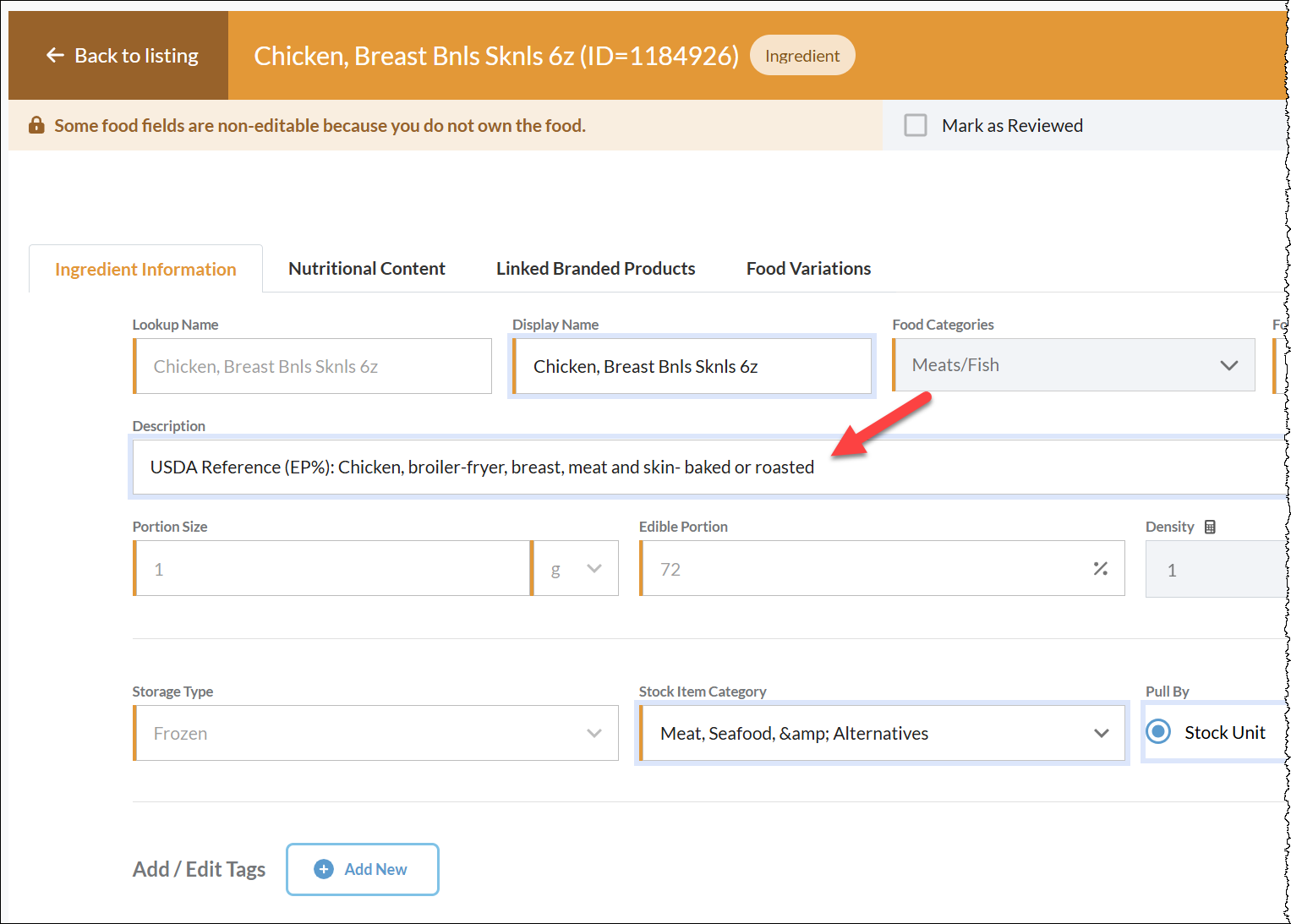 Edible Portion (EP) of Food Item – MealSuite