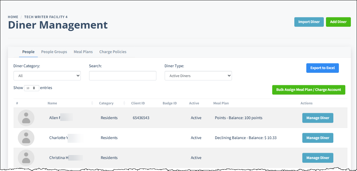 POS Diner Profiles – MealSuite