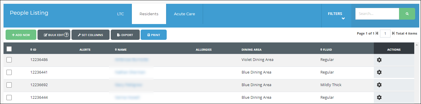Opening and Customizing Your People List (via the People Listing Screen ...