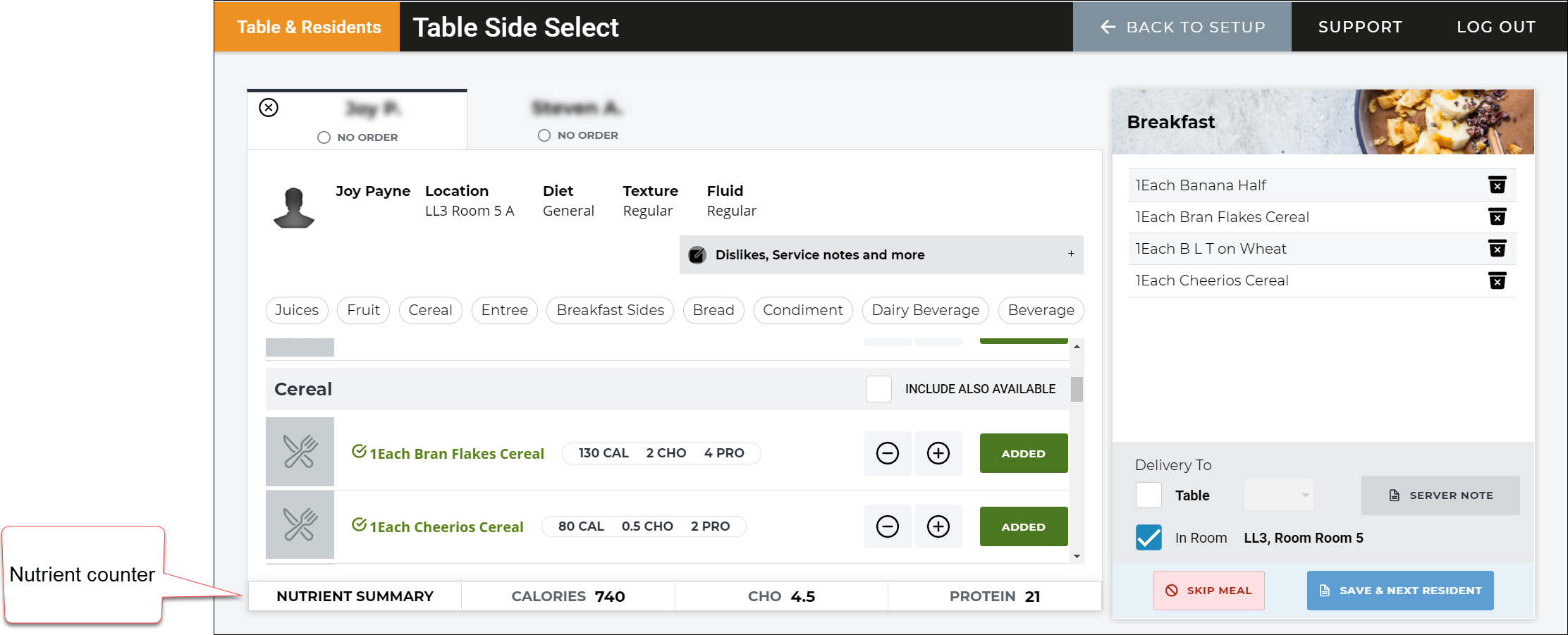 Displaying Nutrient Items on Touch Order Screens – MealSuite