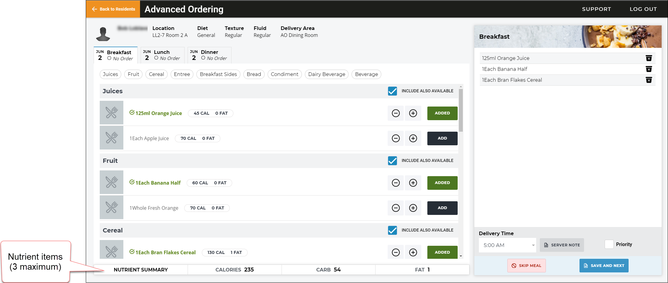 Displaying Nutrient Items on Touch Order Screens – MealSuite