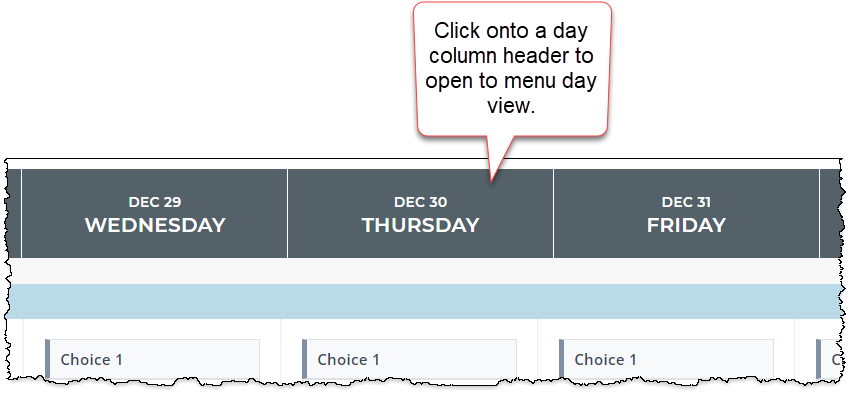Opening a Menu – MealSuite