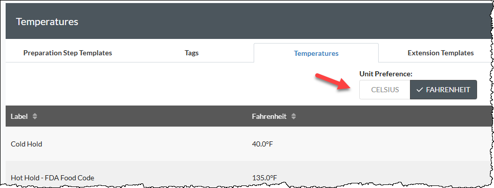 Changing Temperature Unit (Celsius or Fahrenheit) for a Recipe – MealSuite