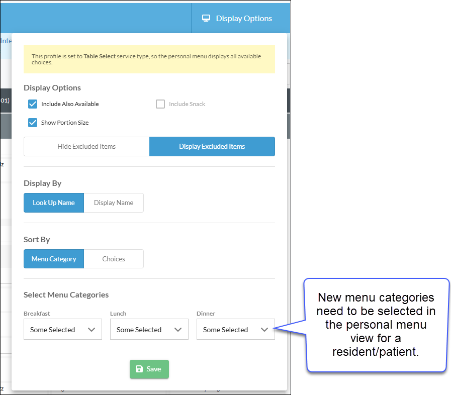 Menu Categories – MealSuite