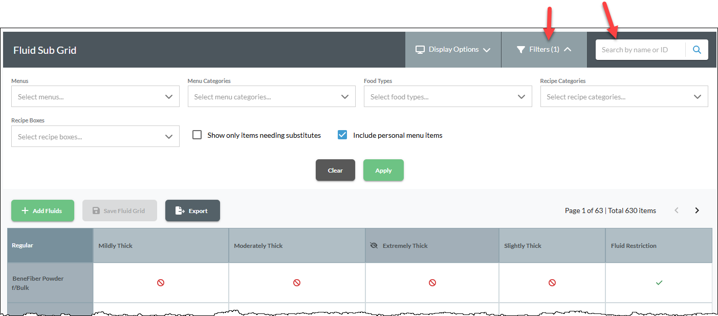 The Fluid Substitution Grid – MealSuite