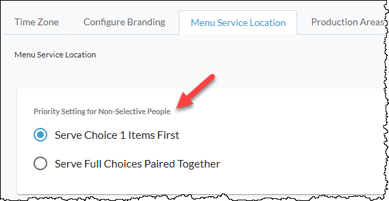 Non-Select Service Type: Item Selection Logic for a Personal Menu ...