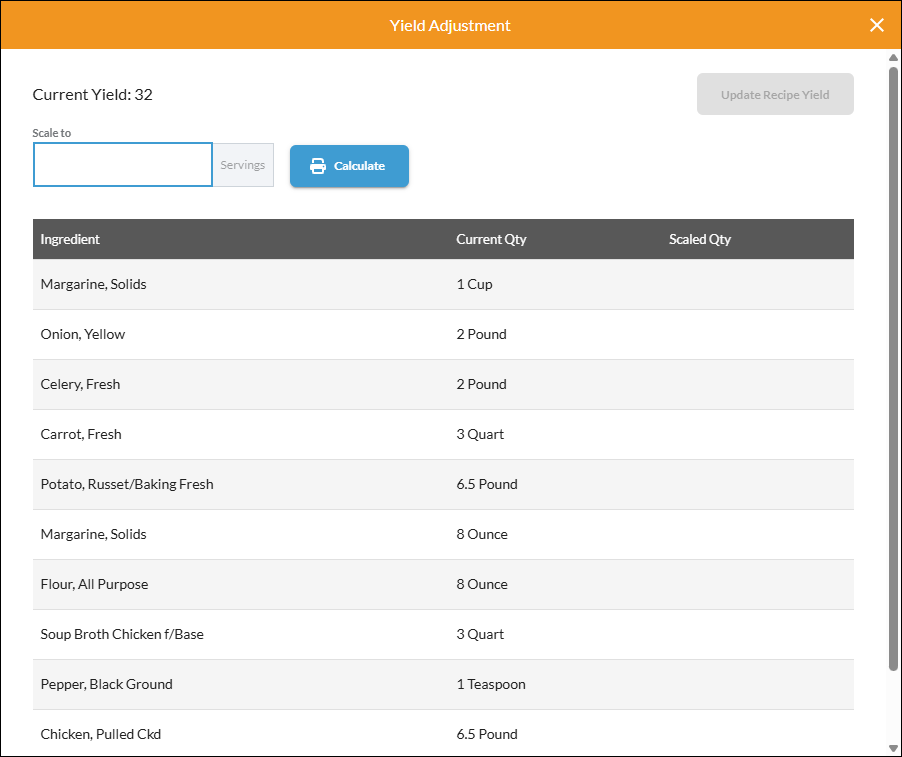 Adjusting Portion Size of Recipe and Automatically Calculating New ...