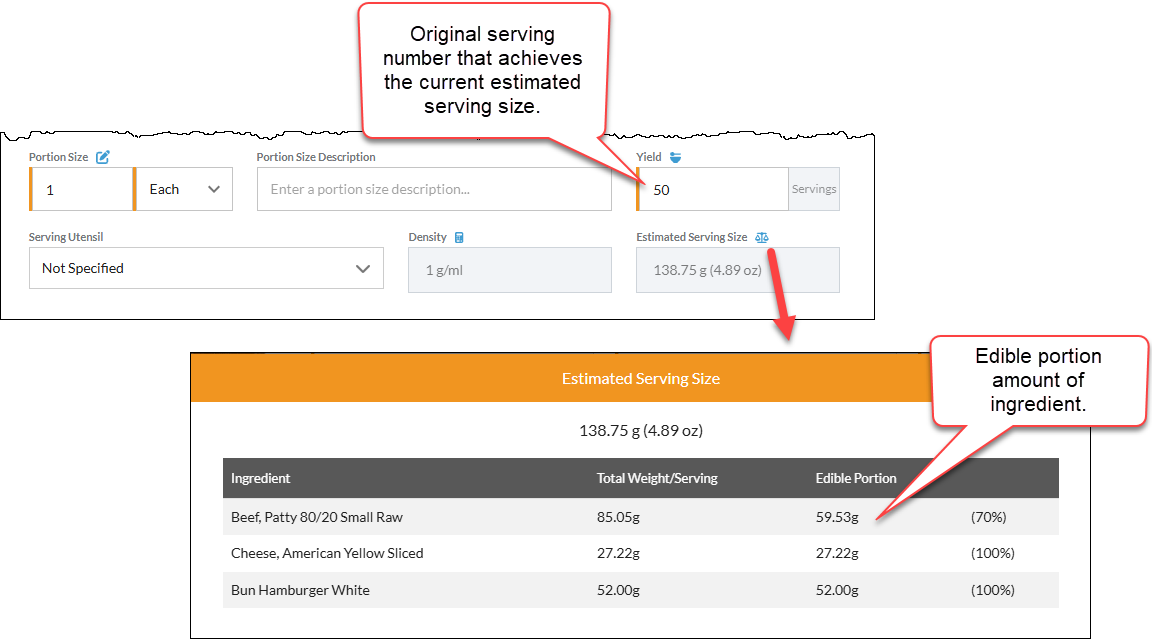 Adjusting Portion Size of Recipe and Automatically Calculating New ...