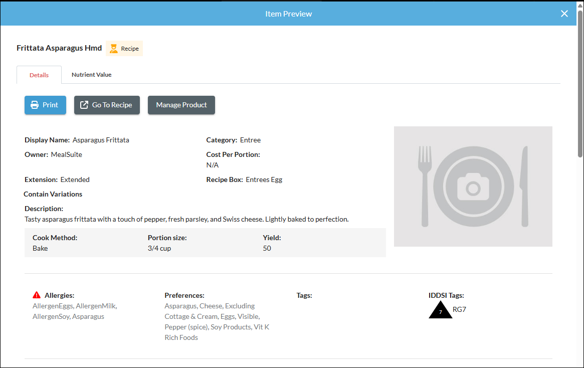 Adding a Fallback Substitute – MealSuite