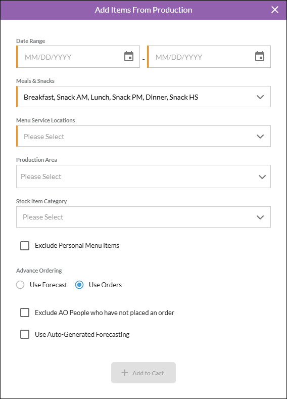 Generating a Quantified Grocery List using Production Amounts – MealSuite