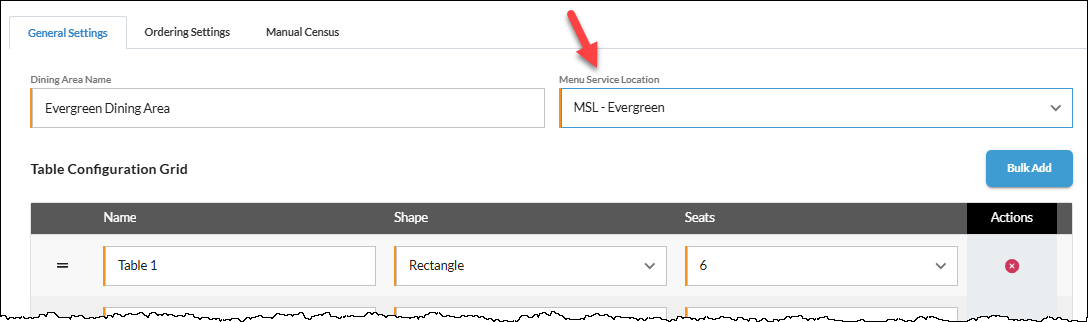 Adding and Configuring Dining Areas – MealSuite