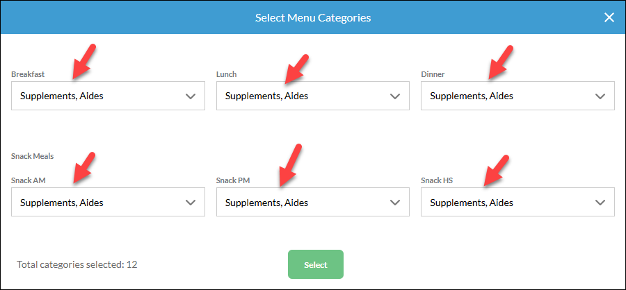 Personal Menu Items Report (People) – MealSuite