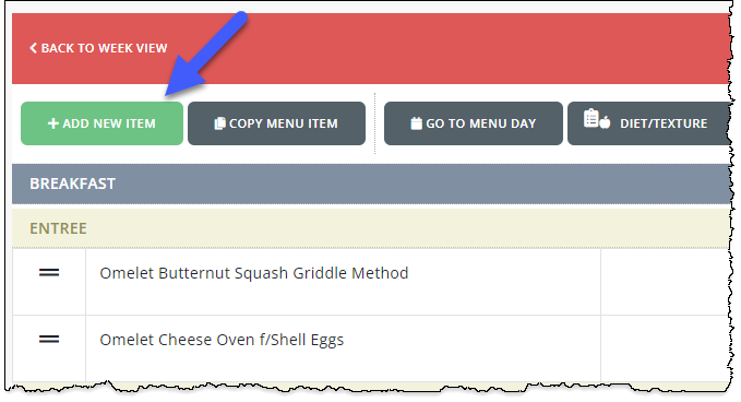 Adding Items to a Menu – MealSuite